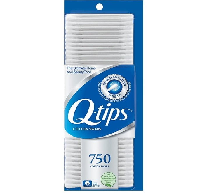 Q-tips Cotton Swabs, 100% Cotton, 750 Count, Applicators for Ears ...
