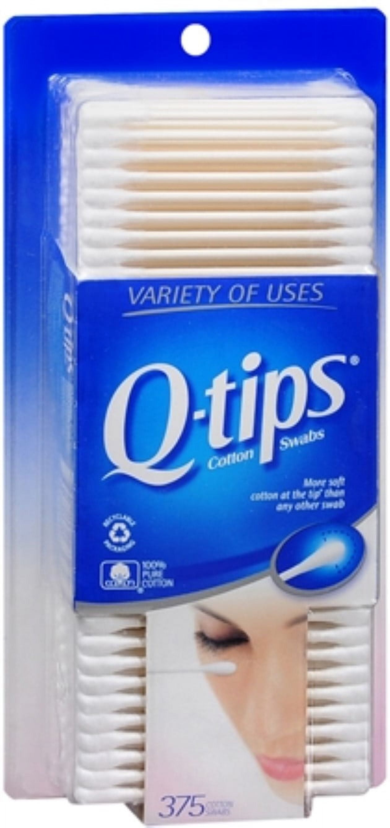 Q-tips Extra Cotton Original Stick Swabs, pack of 2, 375 each - Walmart.com