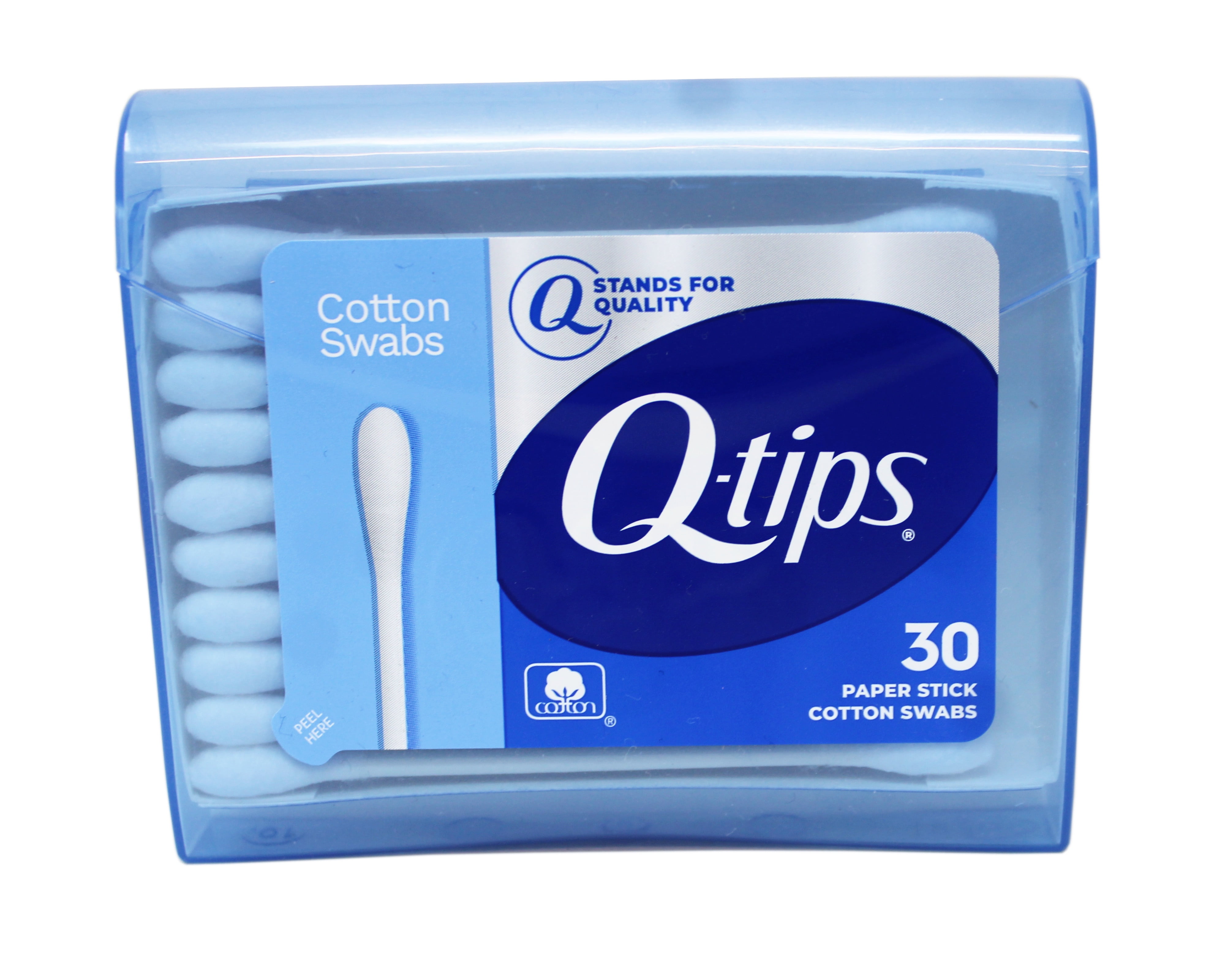 Q-tips Large Cotton Sticks Precision Swabs Purse Pack, 60 Count ...