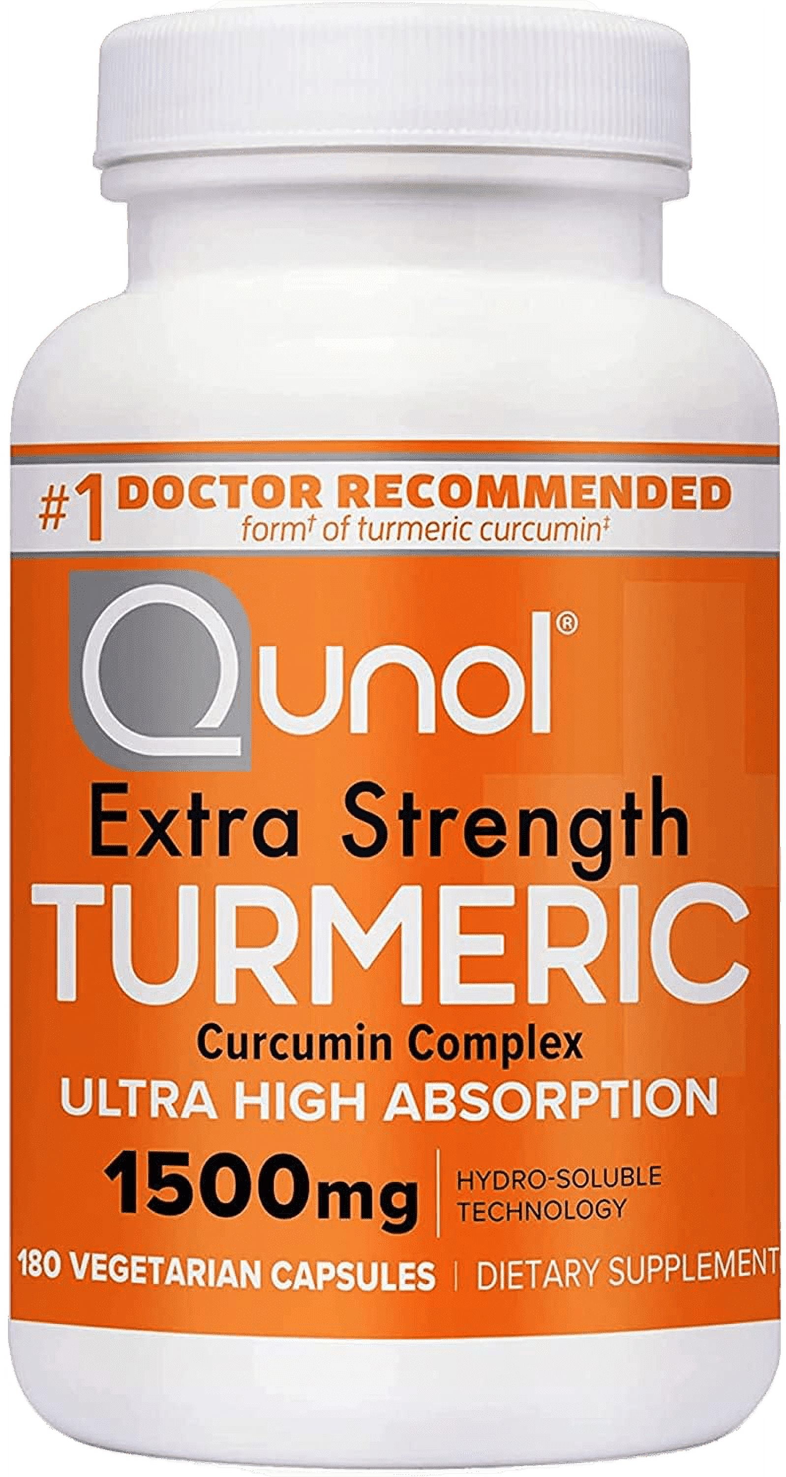 Q'unol-Turmeric Curcumin Supplement, Extra Strength Turmeric 1500mg ...