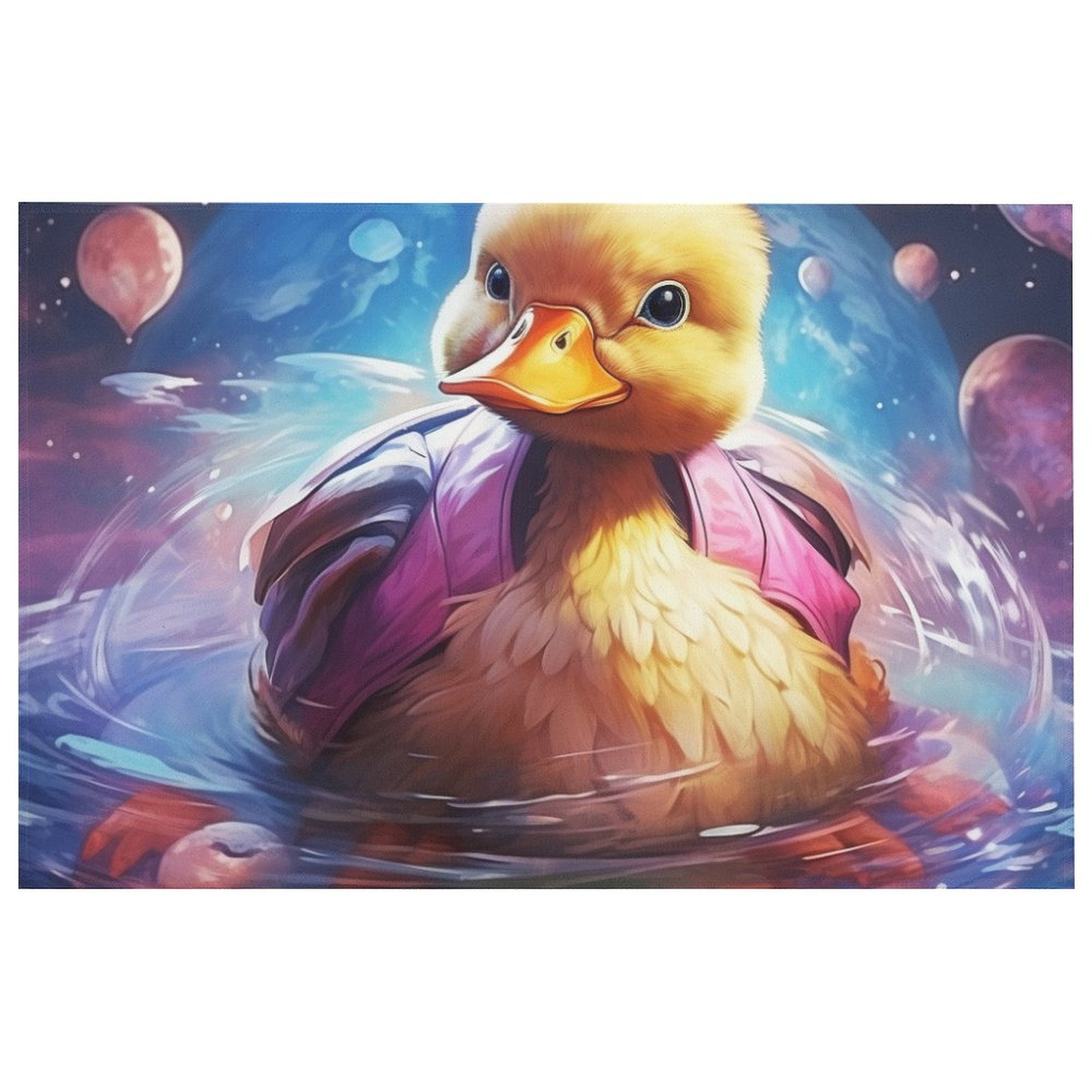 Q-version Funny Little Yellow Duck Rug - for Living Room, Bedroom, And ...