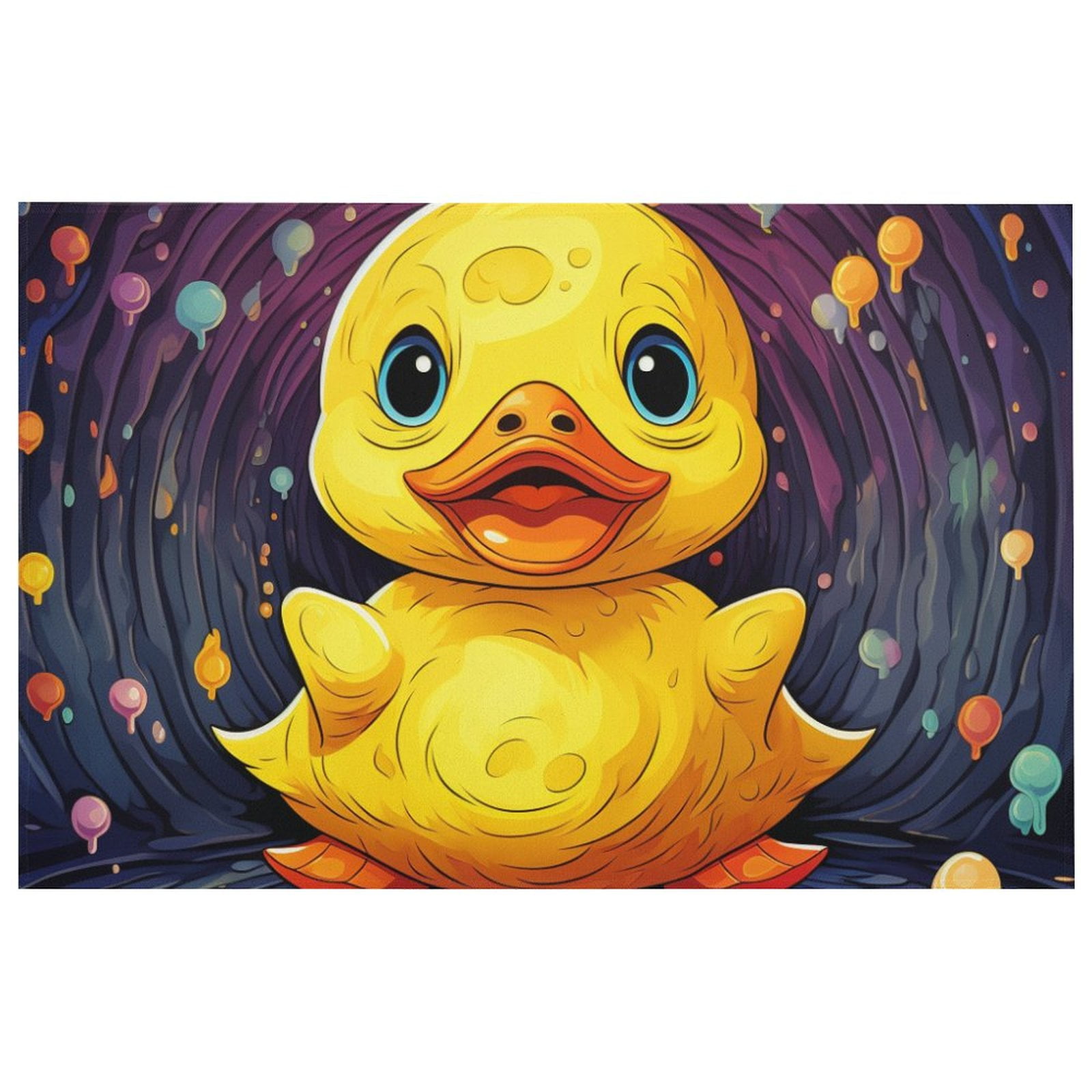 Q-version Funny Little Yellow Duck Rug - for Living Room, Bedroom, And ...