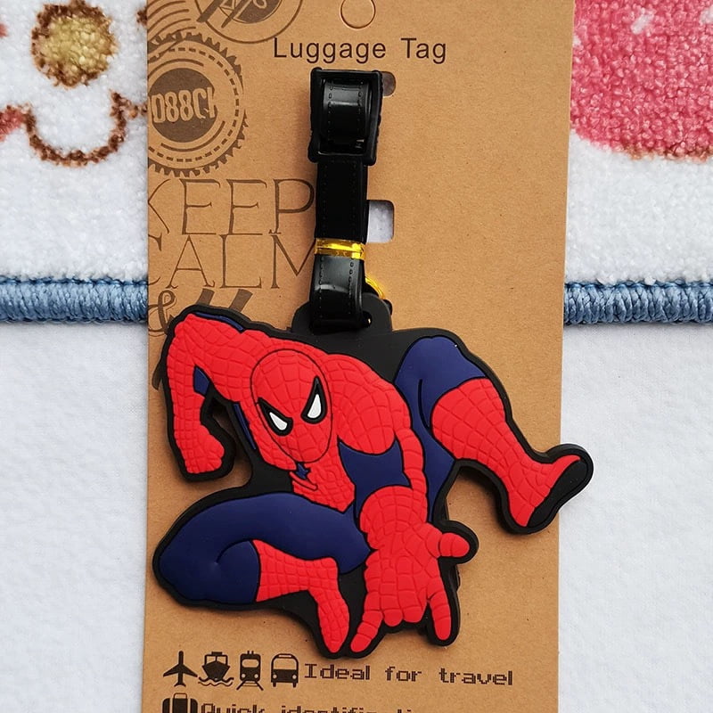 Q version of Marvel Spider-Man superhero luggage tag luggage boarding ...