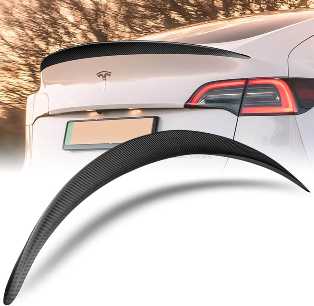 Q1-Tech Real Matt Carbon Fiber Rear Trunk Lid Spoiler Wing Compatible ...