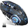 Q13 Rechargeable Wireless Gaming Mouse, 2.4G LED Optical Silent ...