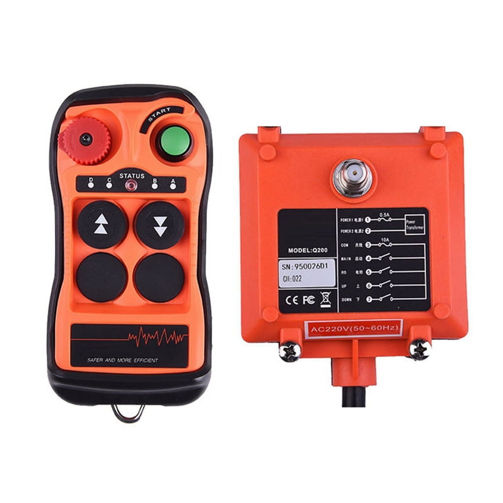 Q200 Industrial Remote Control 2-Button Waterproof IP65, Wireless ...