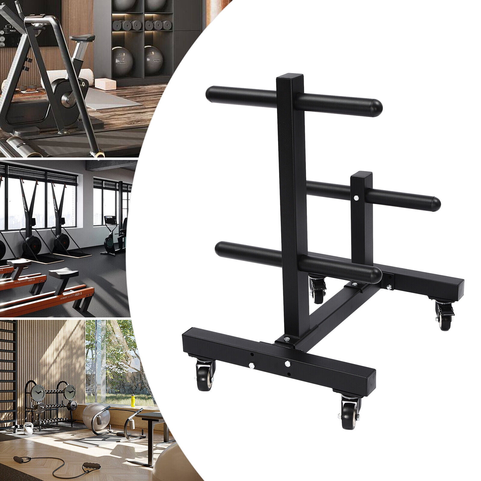 Q235 Steel Dumbbell Plate Rack Dumbbell Rack Double Column Mobile ...