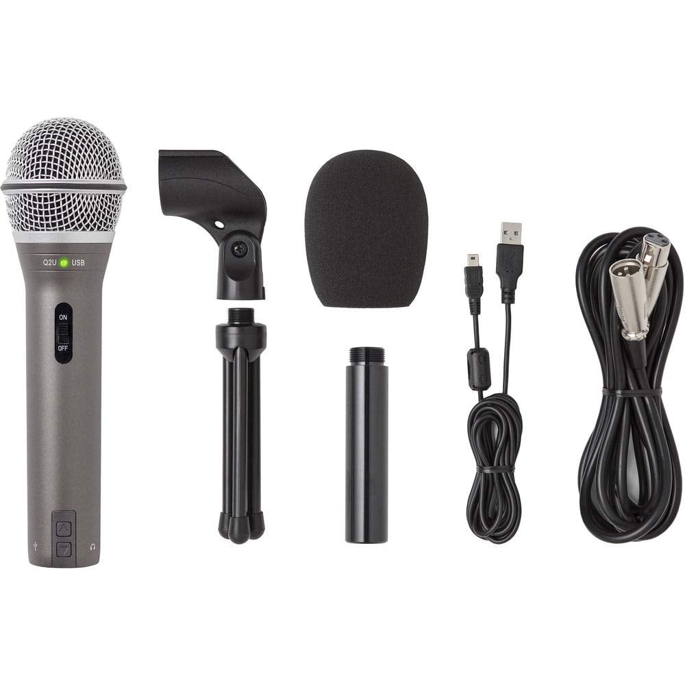 Q2U Handheld Dynamic Mic with USB and XLR Outputs, Perfect for ...