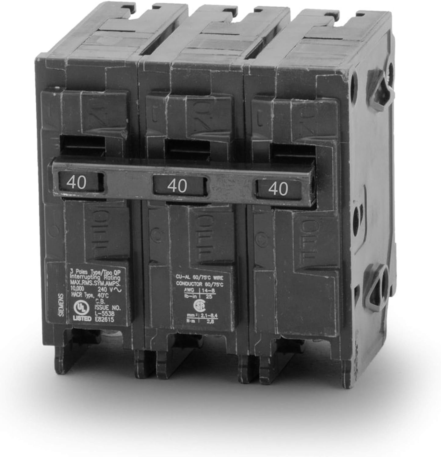 Q340 3 Pole 40A Plug-In 240V Breaker Q340 - Walmart Business Supplies