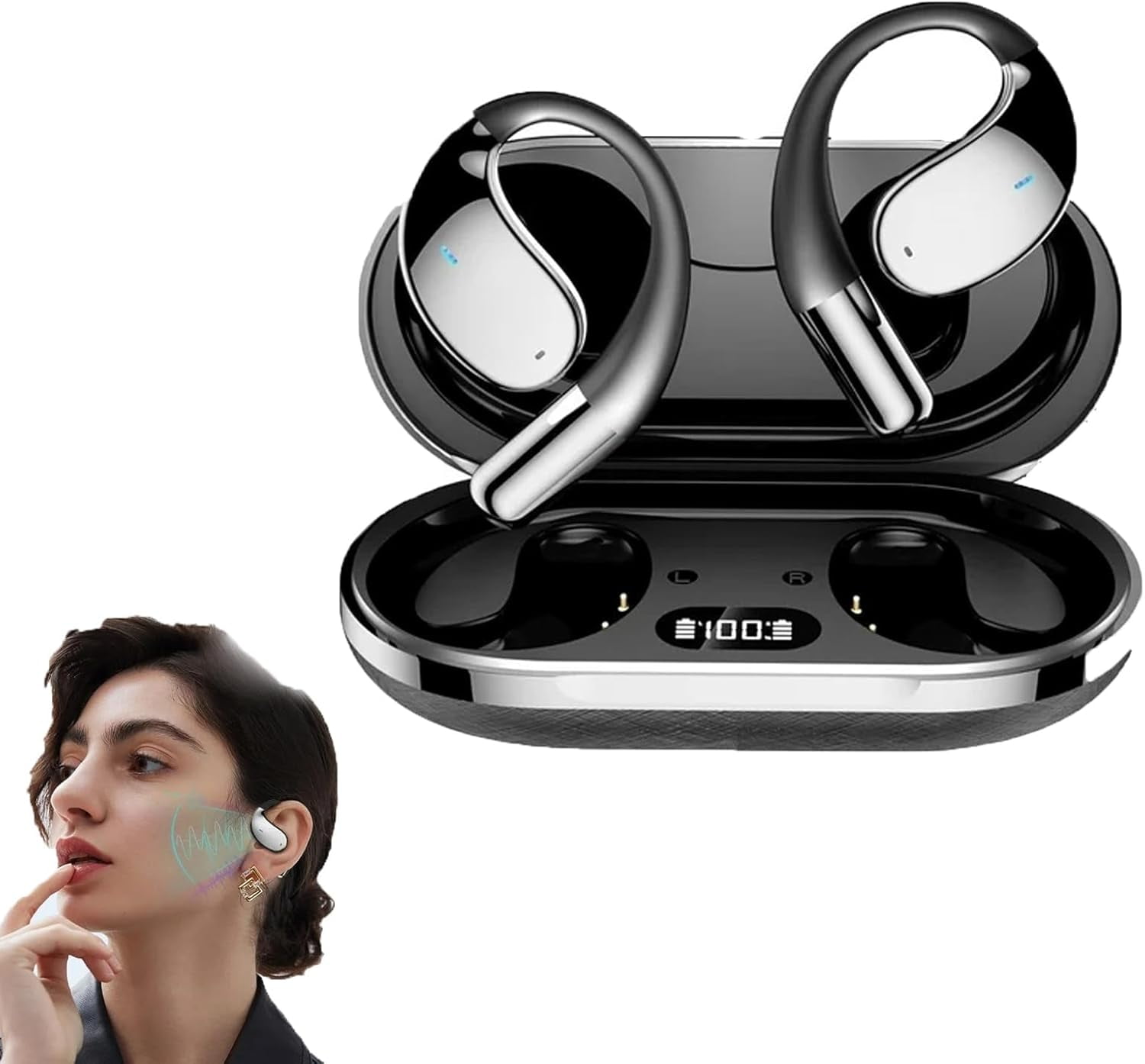 Q39 Ai Translation Clip-On Bluetooth Earphones, Audifonos Traductores ...
