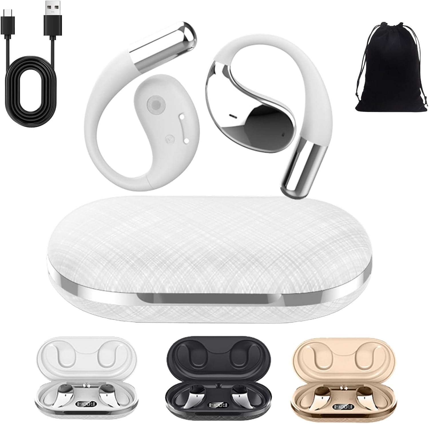 Q39 Ai Translation Clip-On Bluetooth Earphones, Q39 AI Earbuds ...