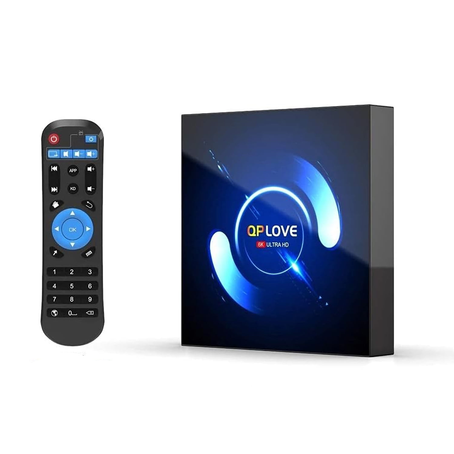 QPLOVE Q6 Android TV Box 128GB Android 10.0 H616 supports 6K 3D 2.4G/5GHz dual-band WiFi BT 5.0 ...