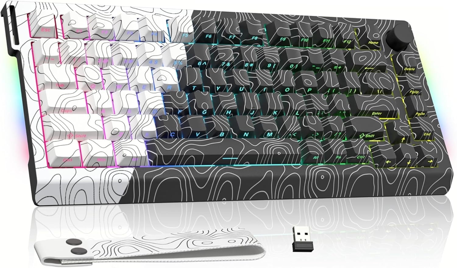 Q75 Wireless Mechanical Keyboard, 75% Layout Gaming Keyboard with ...