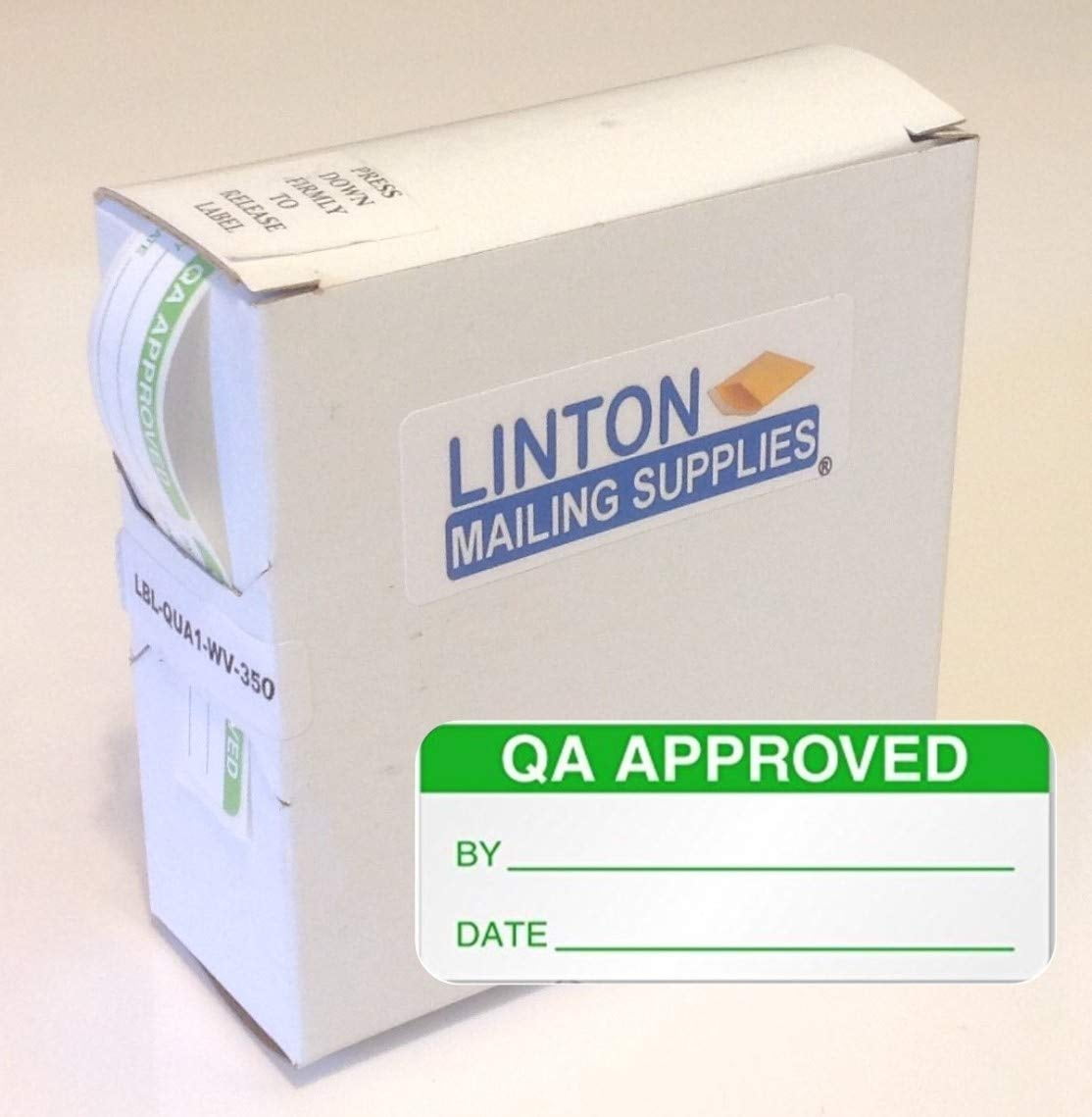 "QA Approved" Labels.625" x 1.5", Flexible White Vinyl with Permanent ...