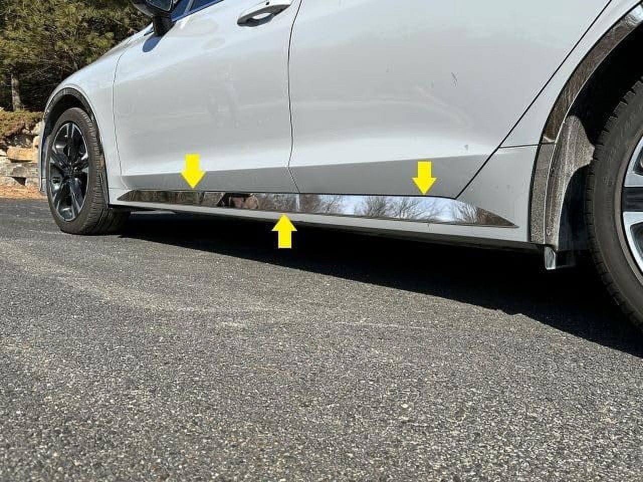 QAA 2021-2024 Fits Kia K5 4 Door Sedan Stainless Steel Rocker Panel ...