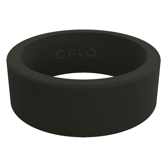QALO Men's Classic Ultra-Durable Silicone Ring, Black, Size 9 - Walmart.com