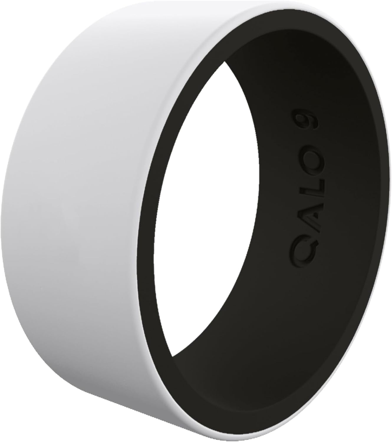 QALO Men's Rubber Silicone Ring, Classic Blank Strata Rubber Wedding ...