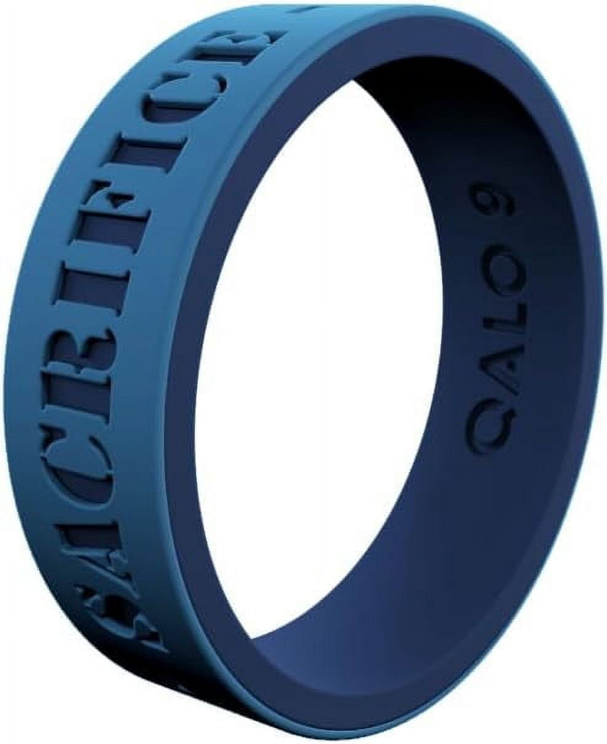 QALO Men's Rubber Silicone Ring, Folds of Honor Stars Forever Strata ...