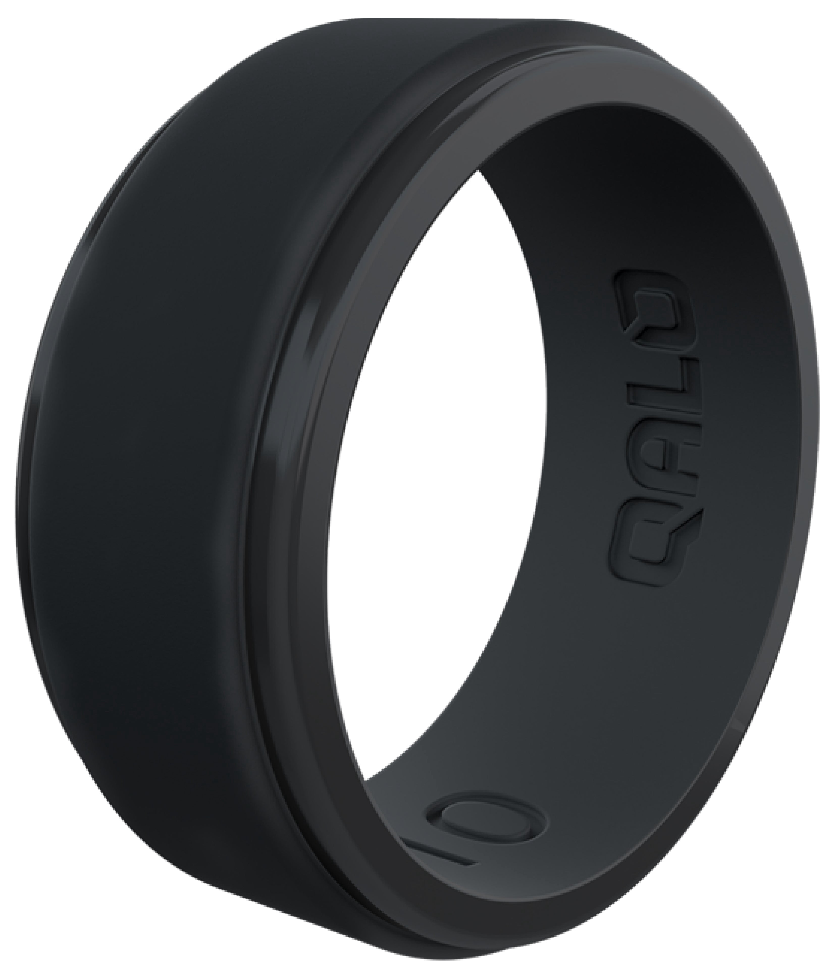 QALO Step Edge Men's Silicone Ring - Breathable & Durable Wedding ...