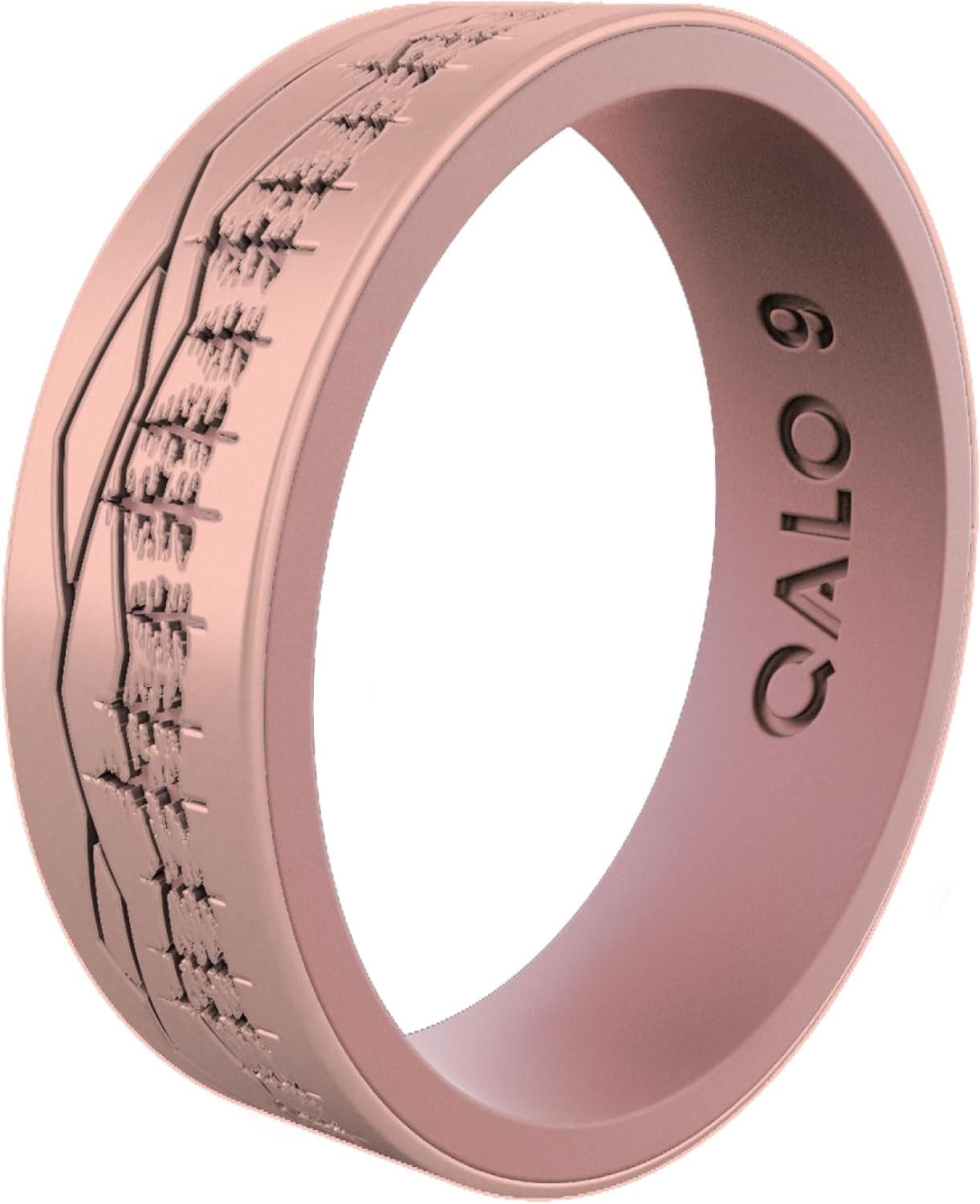 QALO Women's Rubber Silicone Ring, Smoky Mountains Strata, Silicone ...