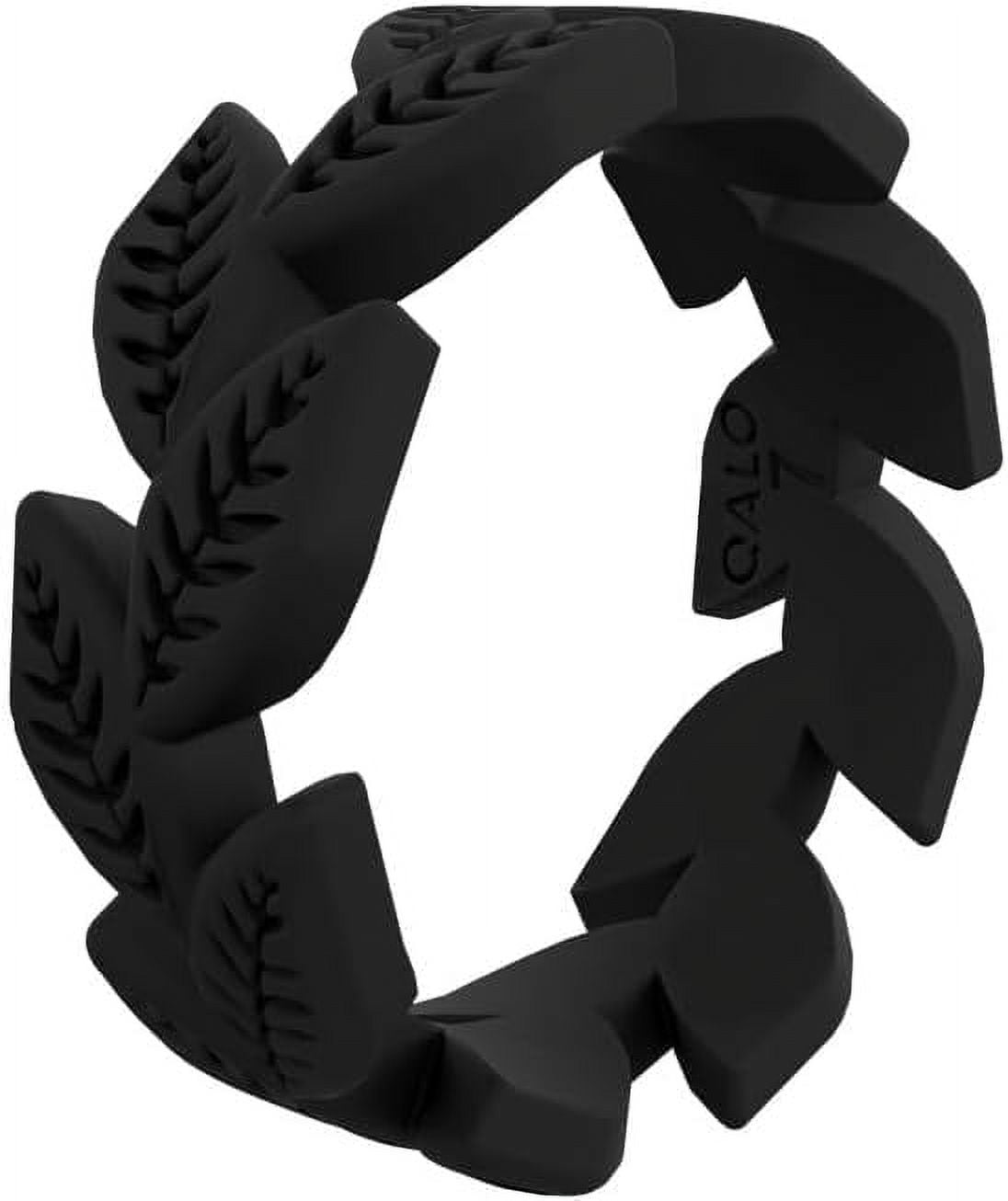 QALO Women's Rubber Silicone Ring, Vine Rubber Wedding Band, Breathable ...