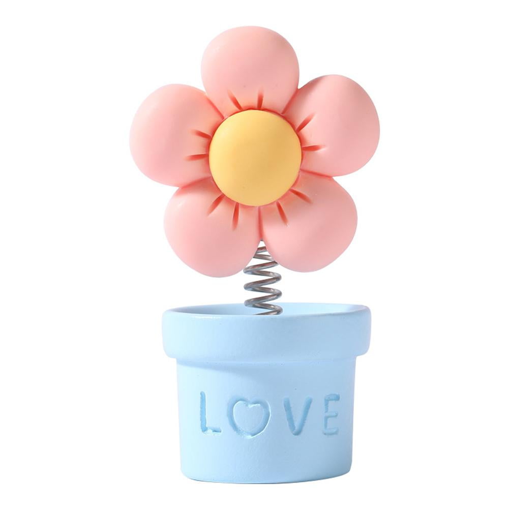 QAOlDH Fresh Small Flower Pot for Car Accessories Healing Series Cute ...