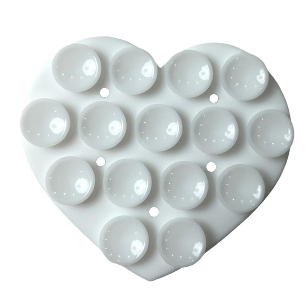 QAOlDH TPALPKT Sile Suction one Case Mot Heart Shape Double Sided one Suction Holder Suction Cup ...