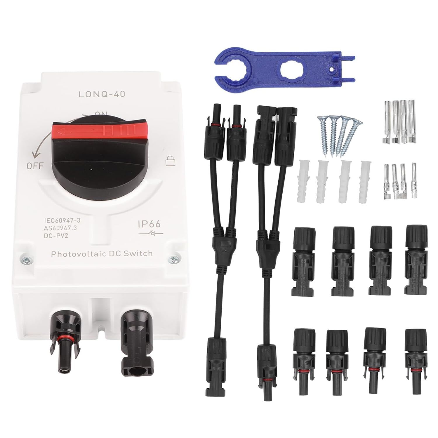 QAQ-1200V 32A Photovoltaic DC Isolator Solar Switch, IP66 Waterproof ...