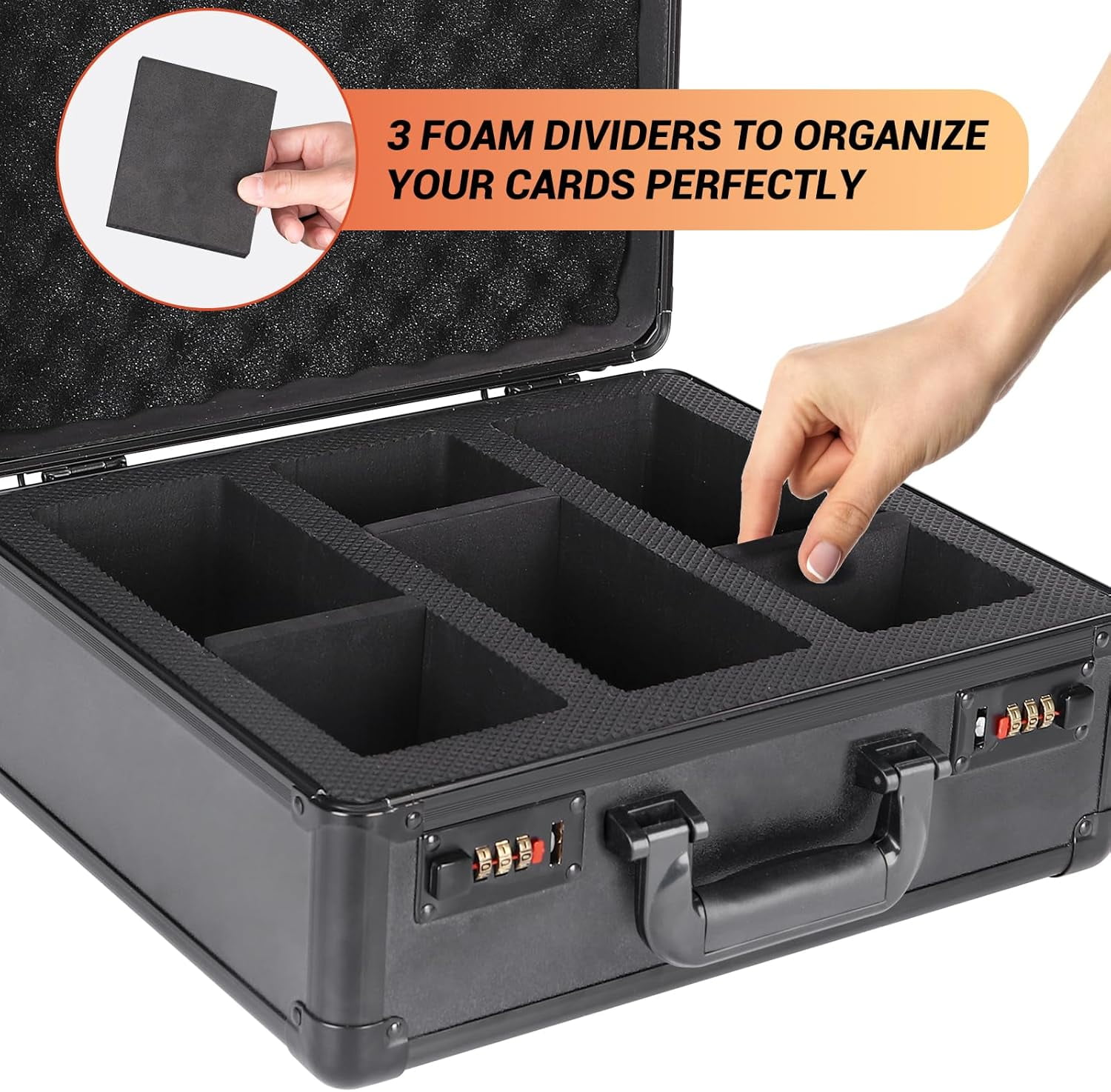 QAQ Heavy-Duty Trading Card Storage Case – Lockable, Waterproof, Holds ...