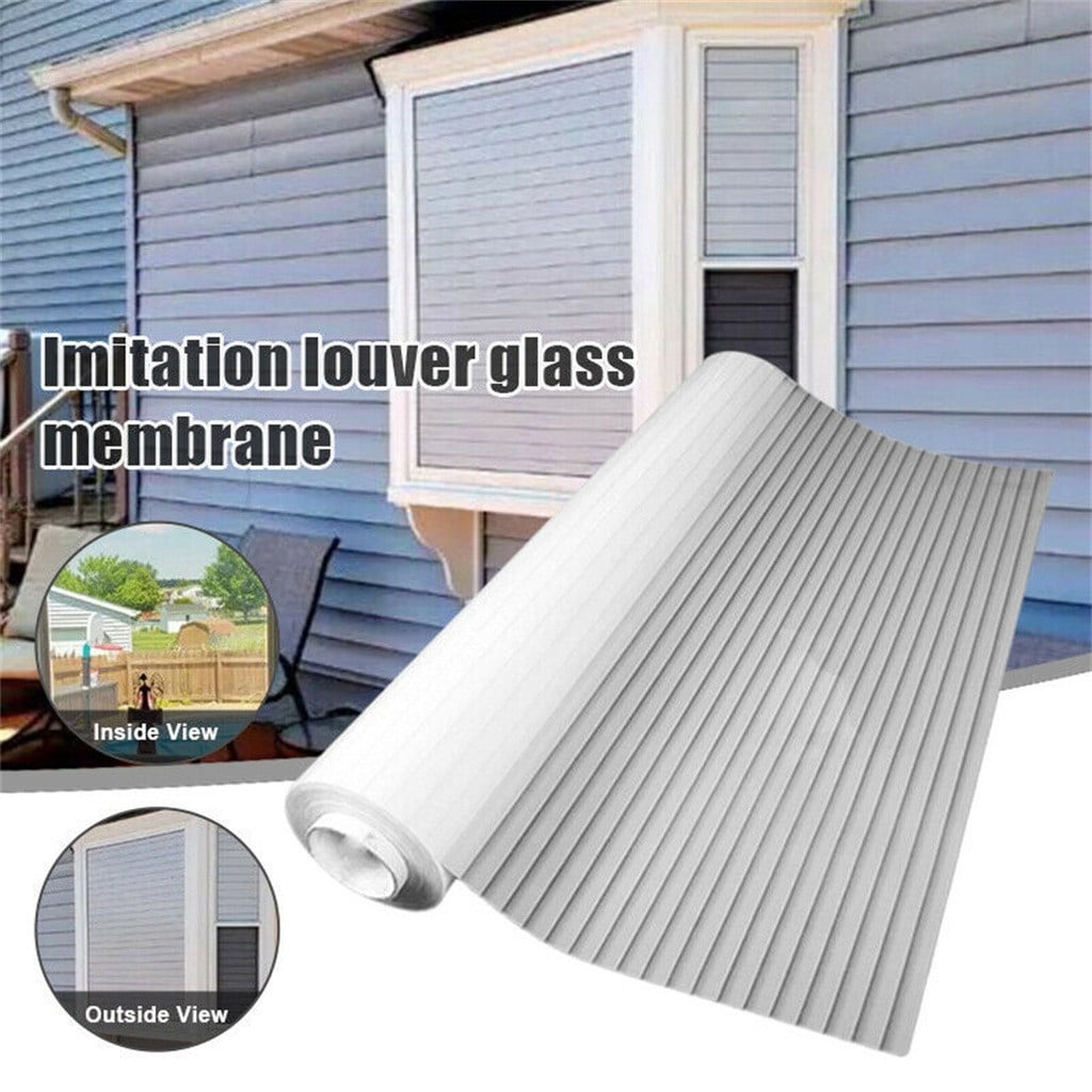 QAQuu 1-Way Horizontal Static Cling Glass Blinds – Adhesive-Free ...