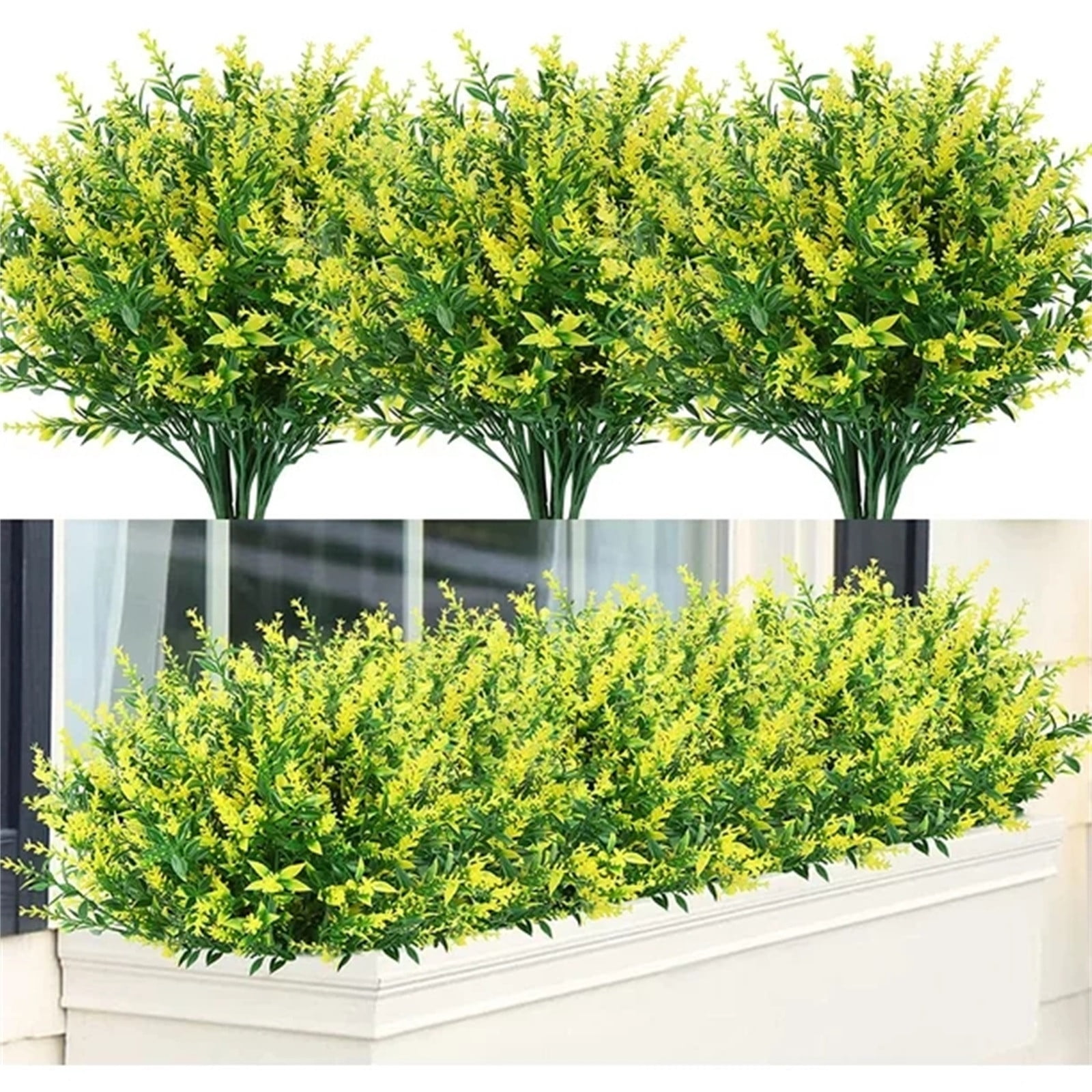 QAQuu 12pc Simulation Wheat Ear and Lavender – Artificial Garden Decor ...