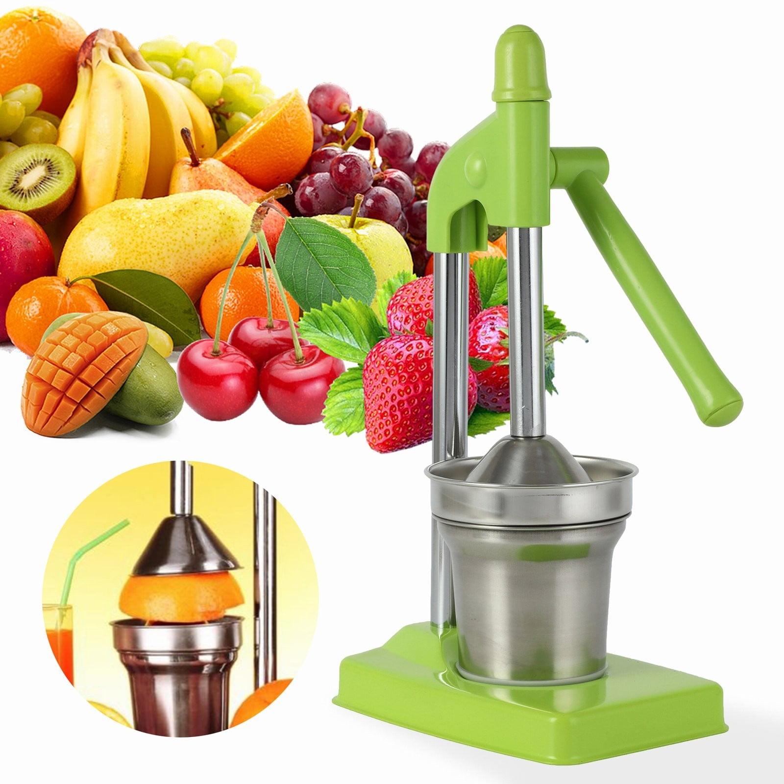QAQuu Cast Iron Juicer, Stainless Steel Juicer Hand Press, Professional ...