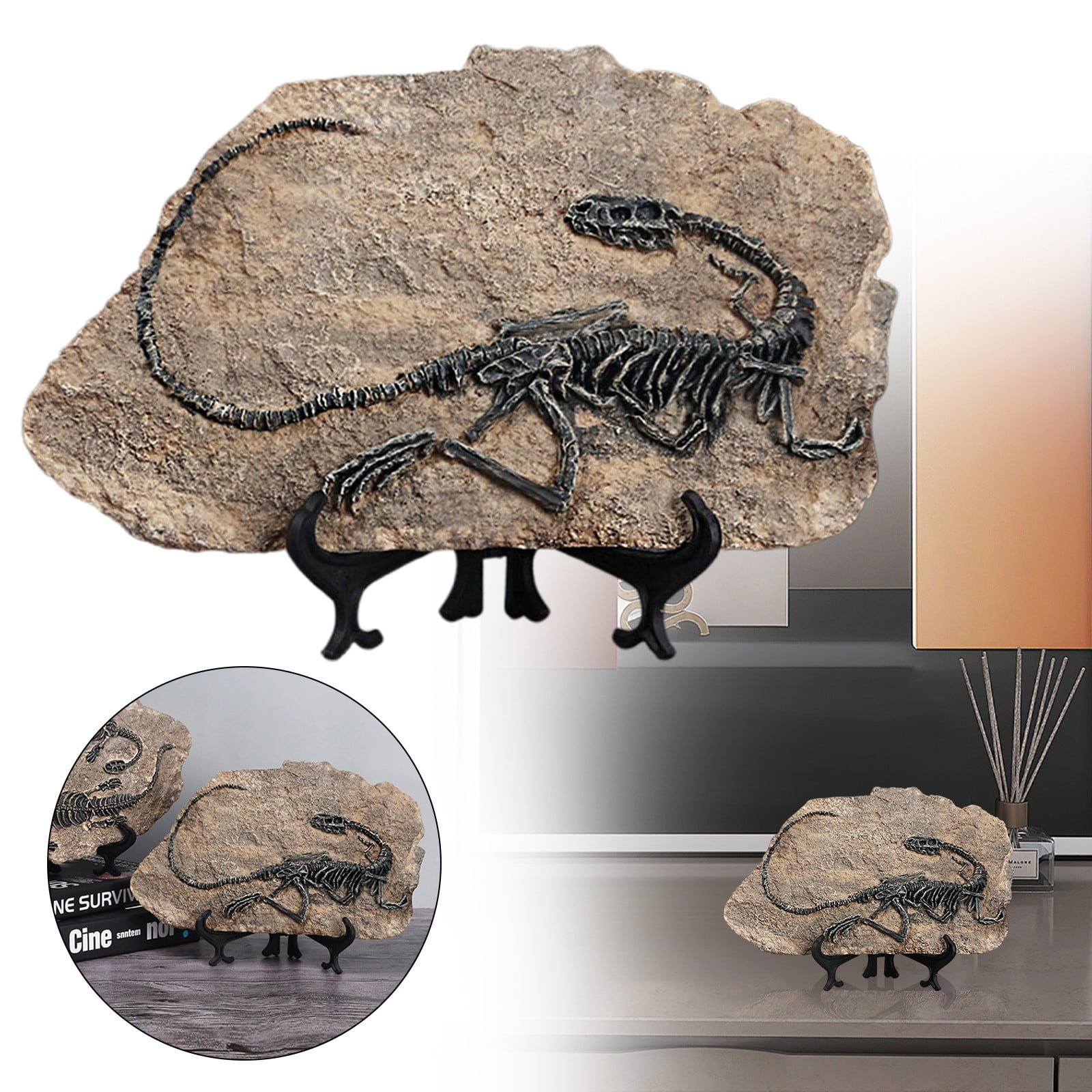 QAQuu Dinosaur Statues – Intricate Indoor Skeleton Figurines for Home ...