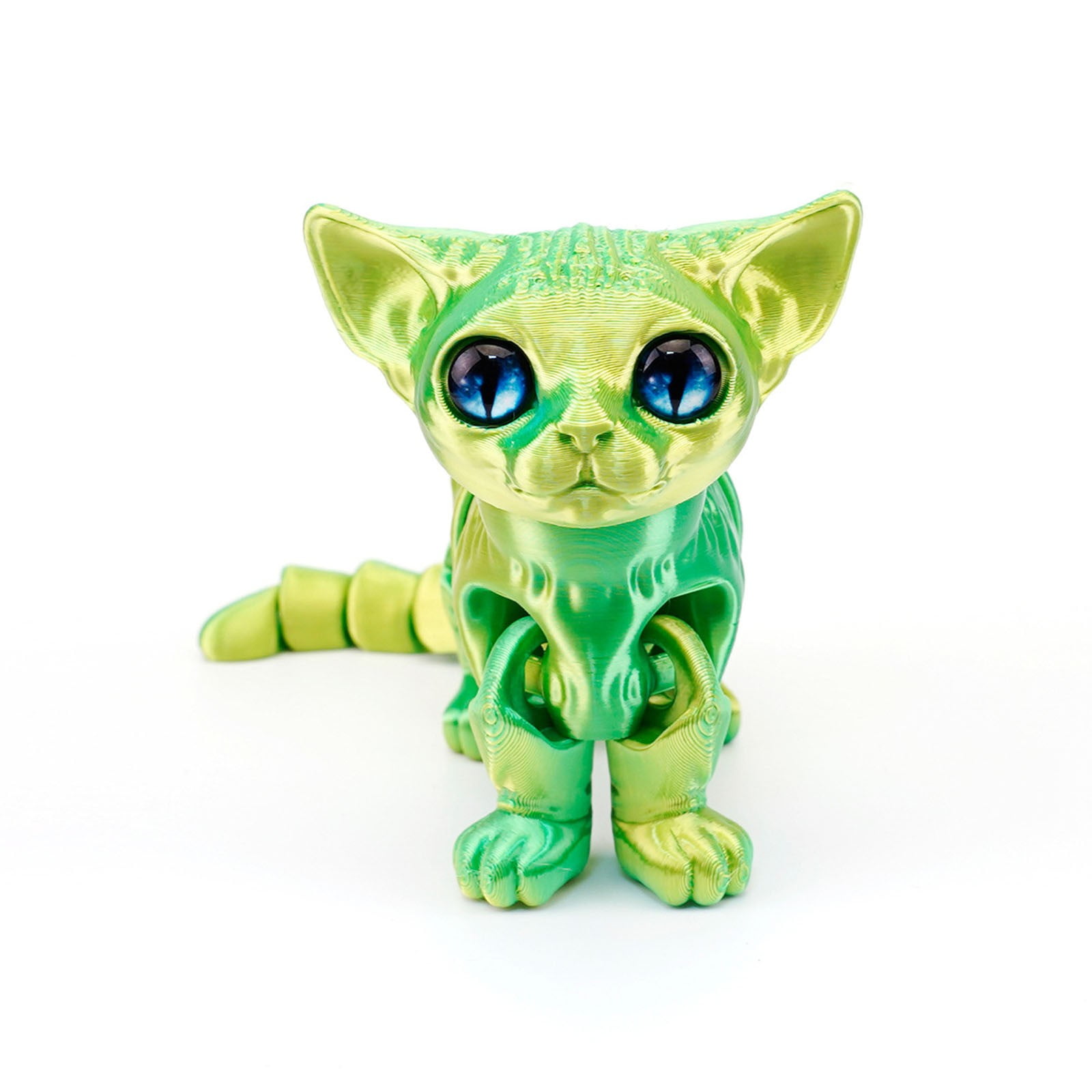 QAQuu Flexible 3D Printed Cat Model – Joint-Movable Toy Statue, Perfect ...