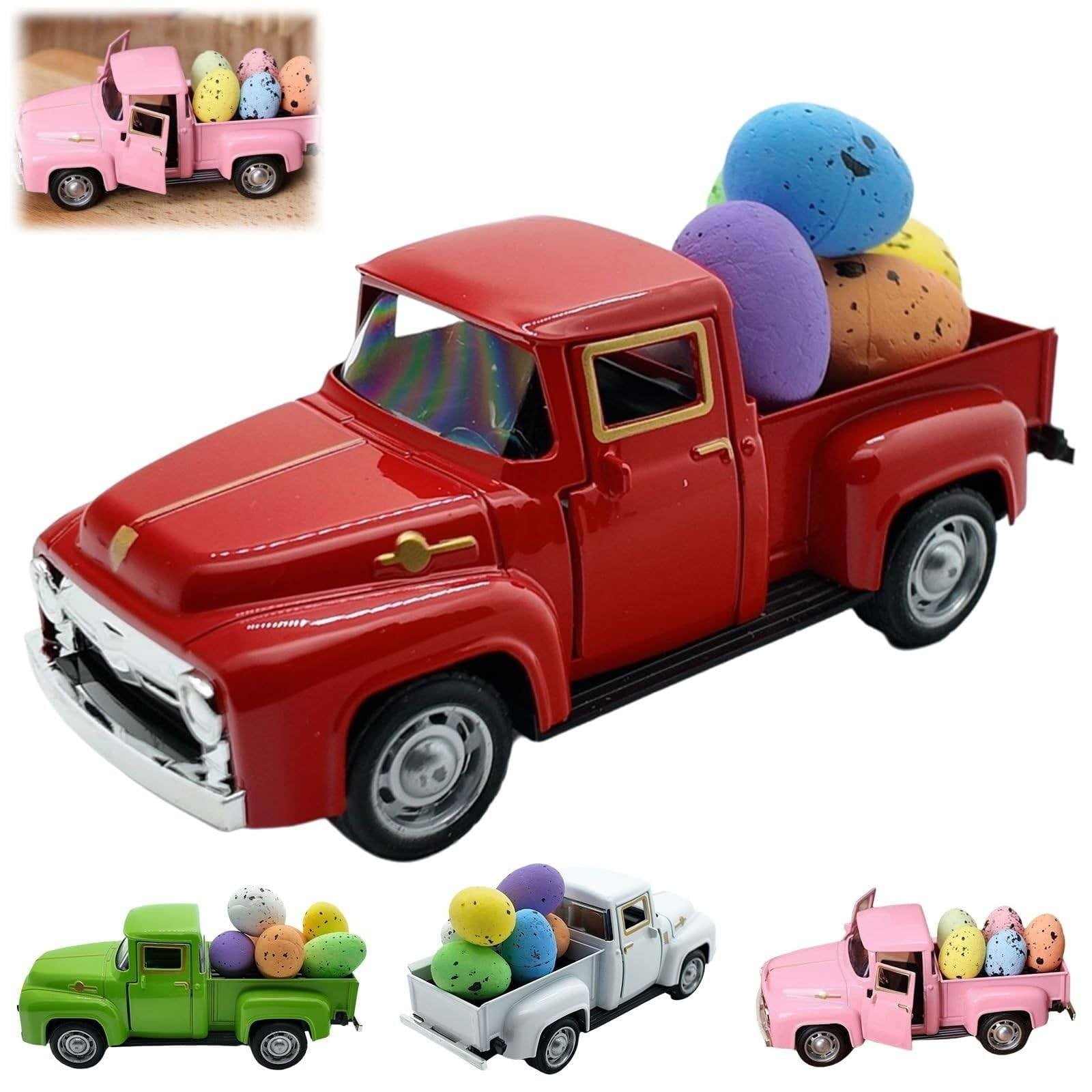 QAQuu Vintage Metal Easter Truck with Eggs – Charming Farmhouse Decor ...