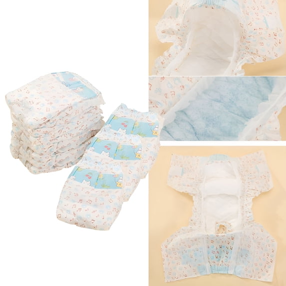 QARUN 10 Packs of Disposable Diapers for Dogs, Unisex Diapers XXS / XS ...