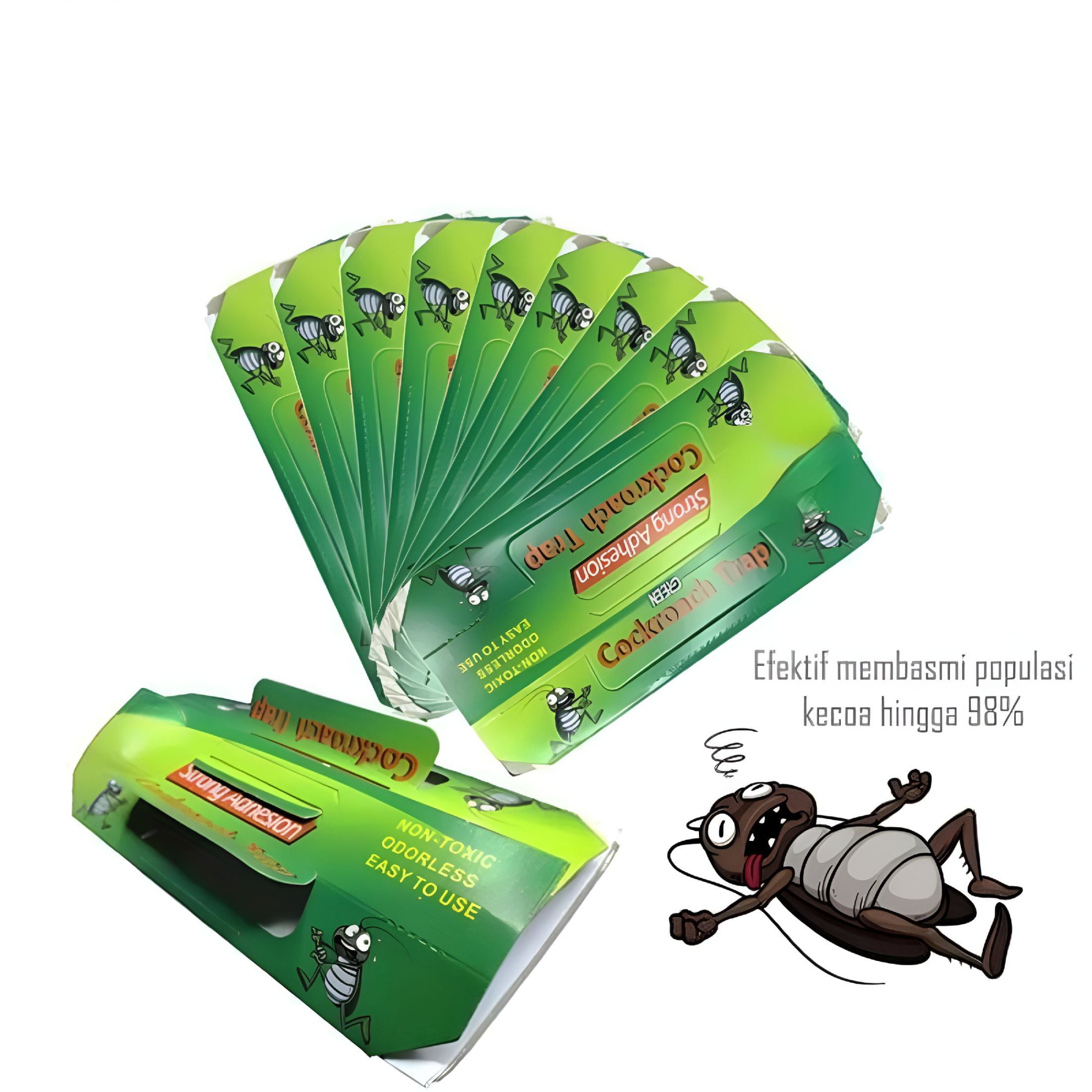 QARUN 10pcs Cockroach Trap Sticker Household Indoor Kitchen Corner ...
