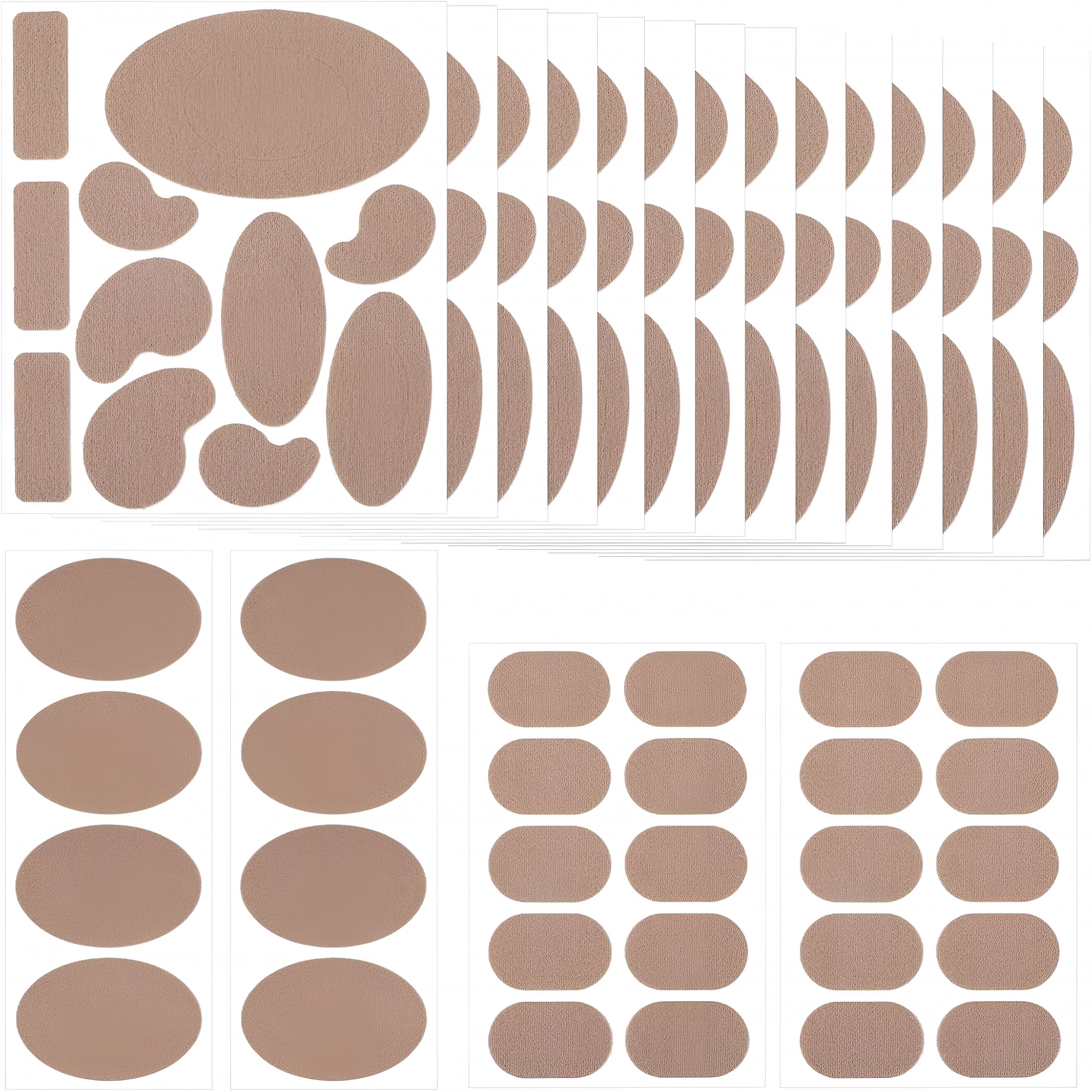 QARUN 2026 New 18 Sheets Moleskin Adhesive Pads,182 Pieces Multi Shaped ...