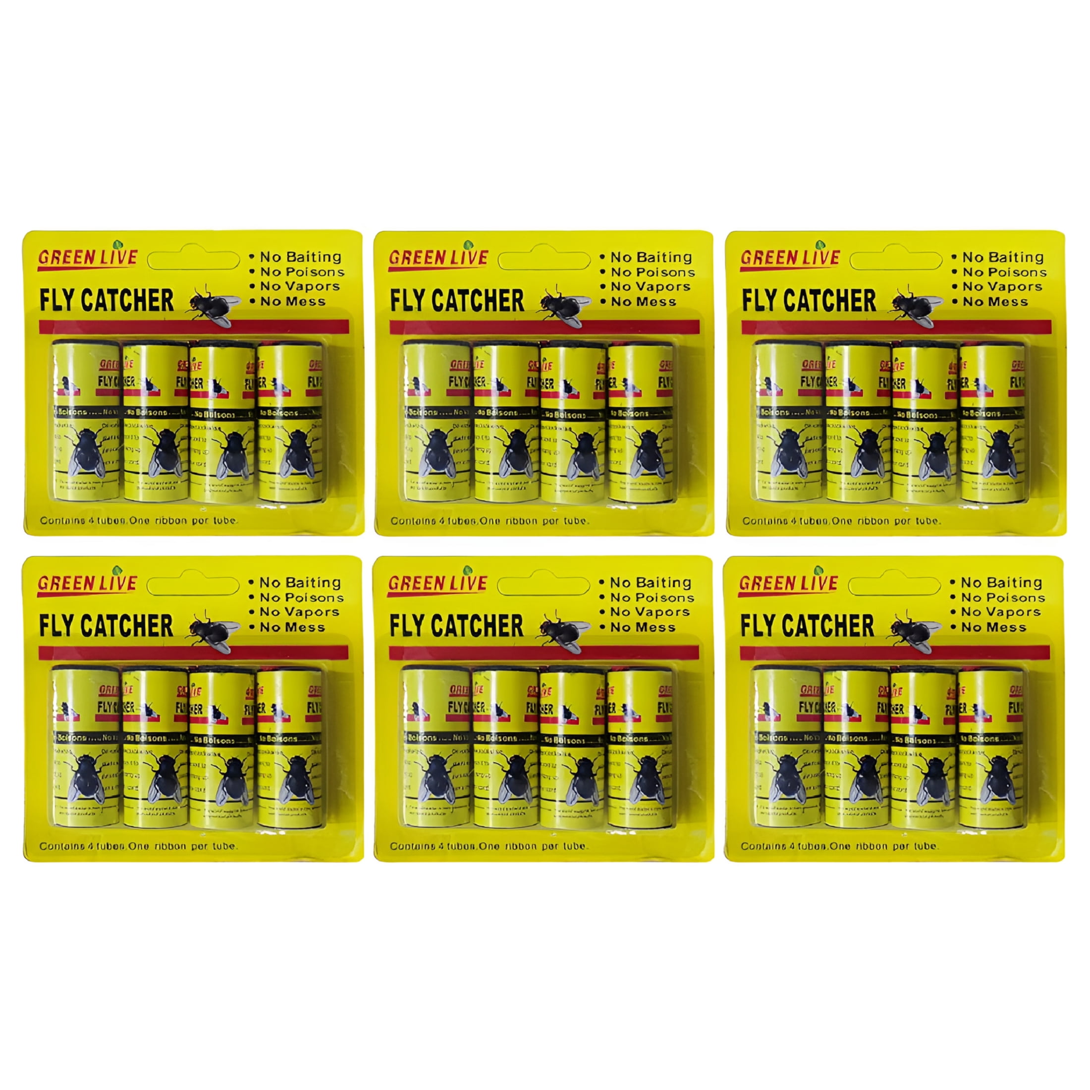 QARUN 24 Pcs Fly Traps for Indoors Outdoor,Fly Paper Strips Sticky ...