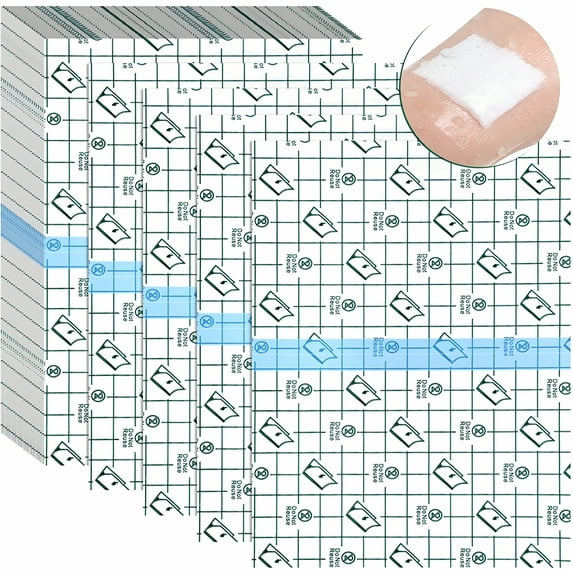 QARUN 50 Sheets Adhesive Waterproof Bandage Cover Transparent Stretch ...