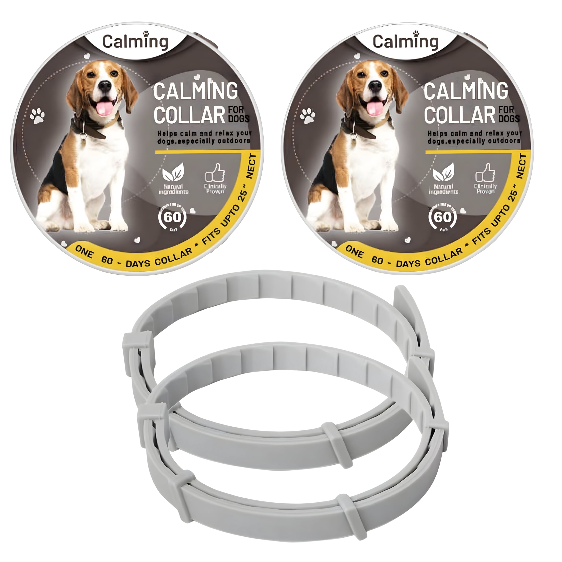 QARUN Calming Collar for Dogs 2 Pack Dog Pheromone Calm Collars Relief ...
