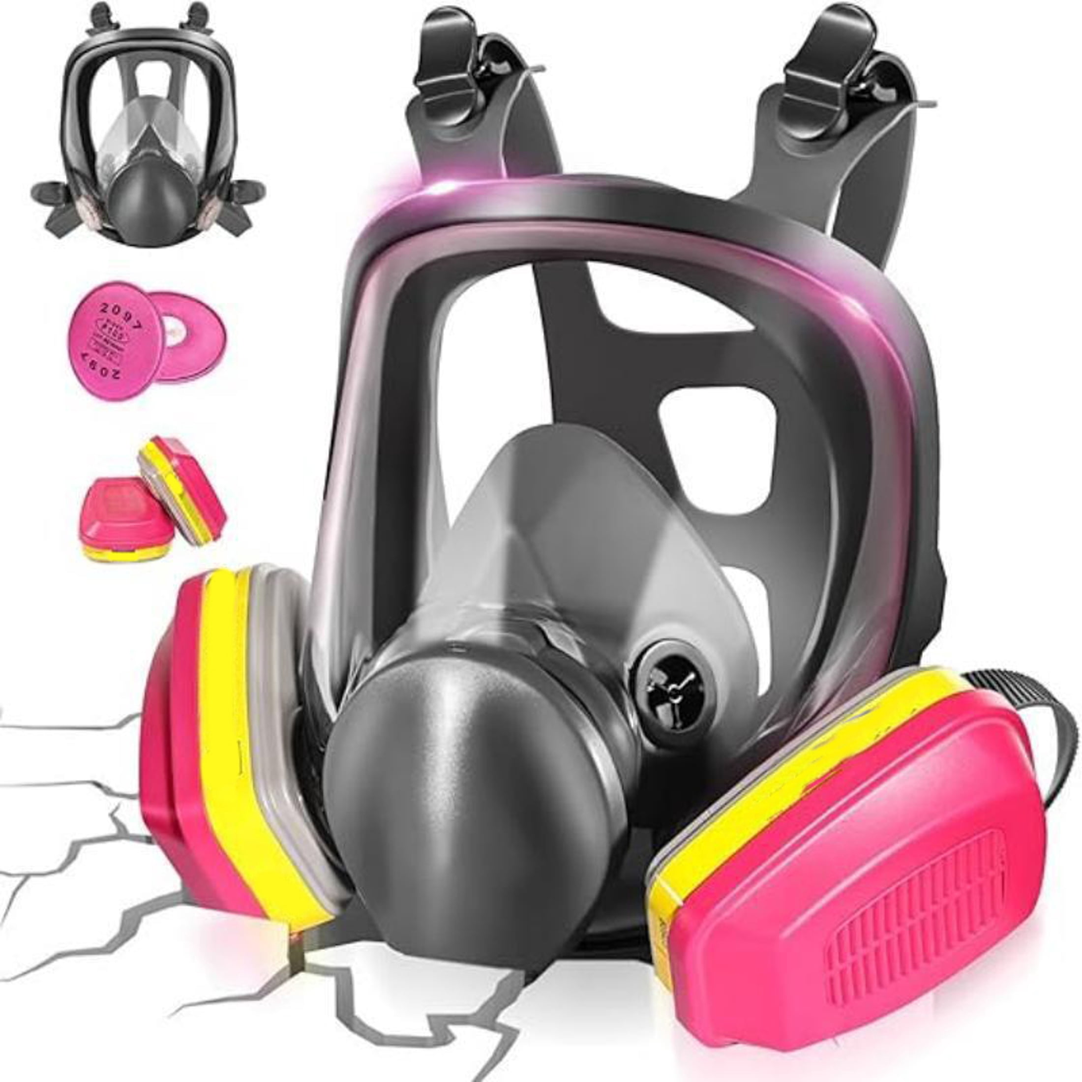 QARUN Full-Face Respirators 60923 Reusable KN95 1 Count One Size kn95 ...