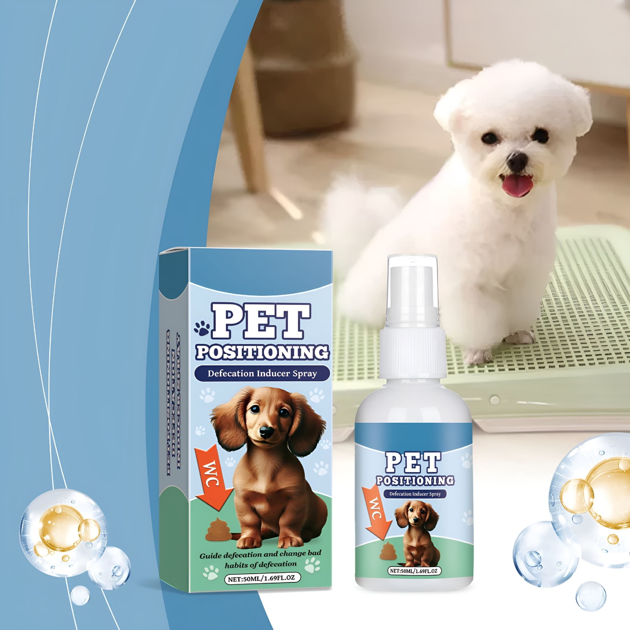 QARUN Puppy Potty Training Spray Pee Here Corrector Spray for Dogs and ...
