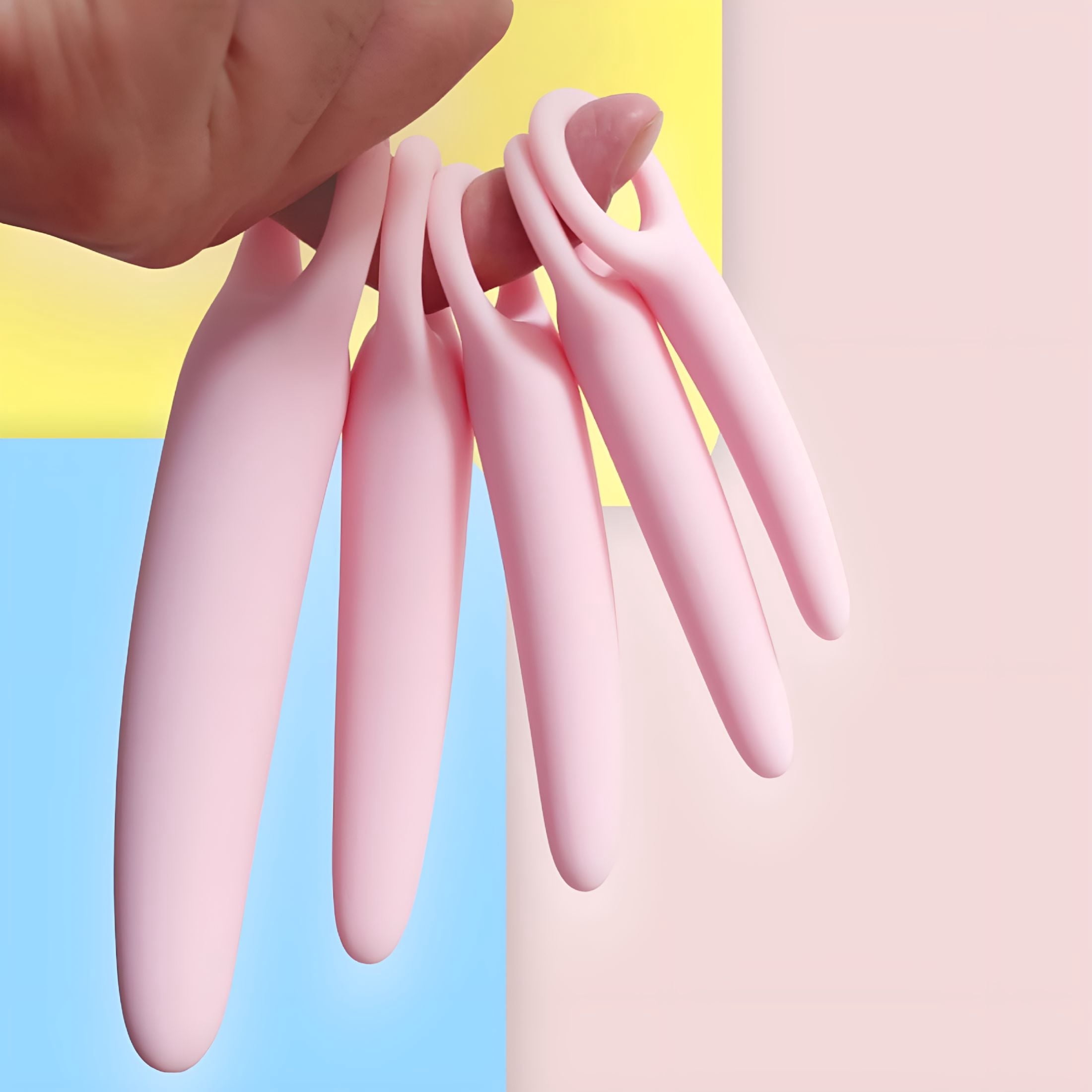 QARUN Silicone Pelvic Floor Muscle Dilator Trainer Set for Women-5 Pack ...