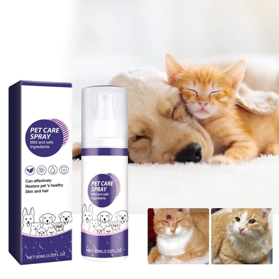 QARUN Veterinary Recommended Pet Spray for Dogs and Cats,Soothes Itchy ...