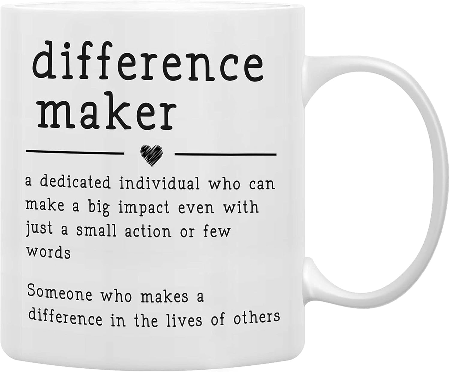 QASHWEY Difference Maker Definition Coffee Mugs Mug,Mentor Gift,Teacher Appreciation Gift,Best ...