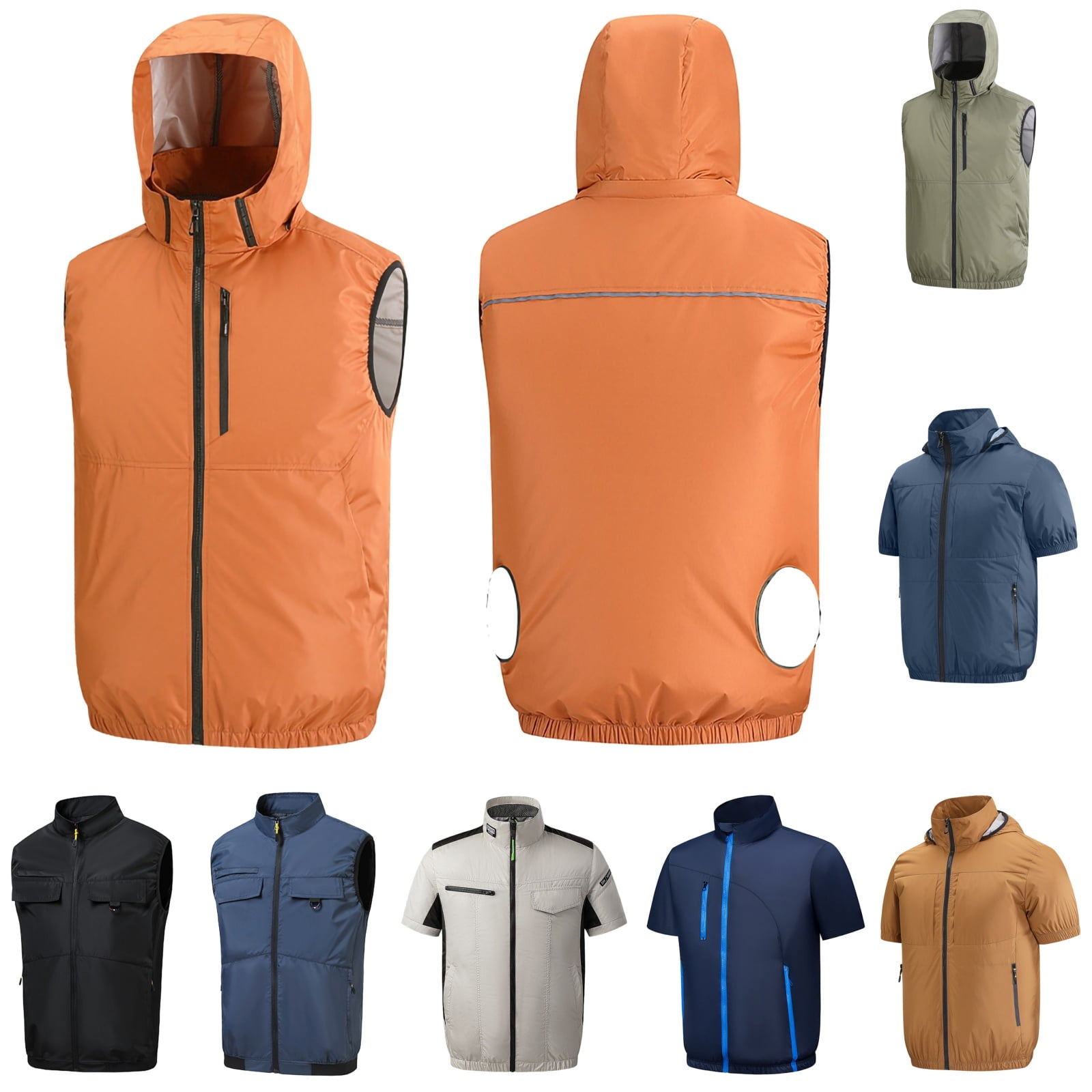 QATAINLAV Blue Men's Cooling Jackets for Hot Summer Air Conditioning ...
