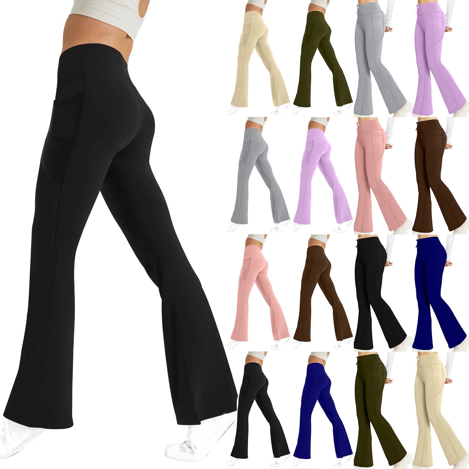 QATAINLAV Deal Of The Day Bootcut Yoga Pants with Pockets for Women ...