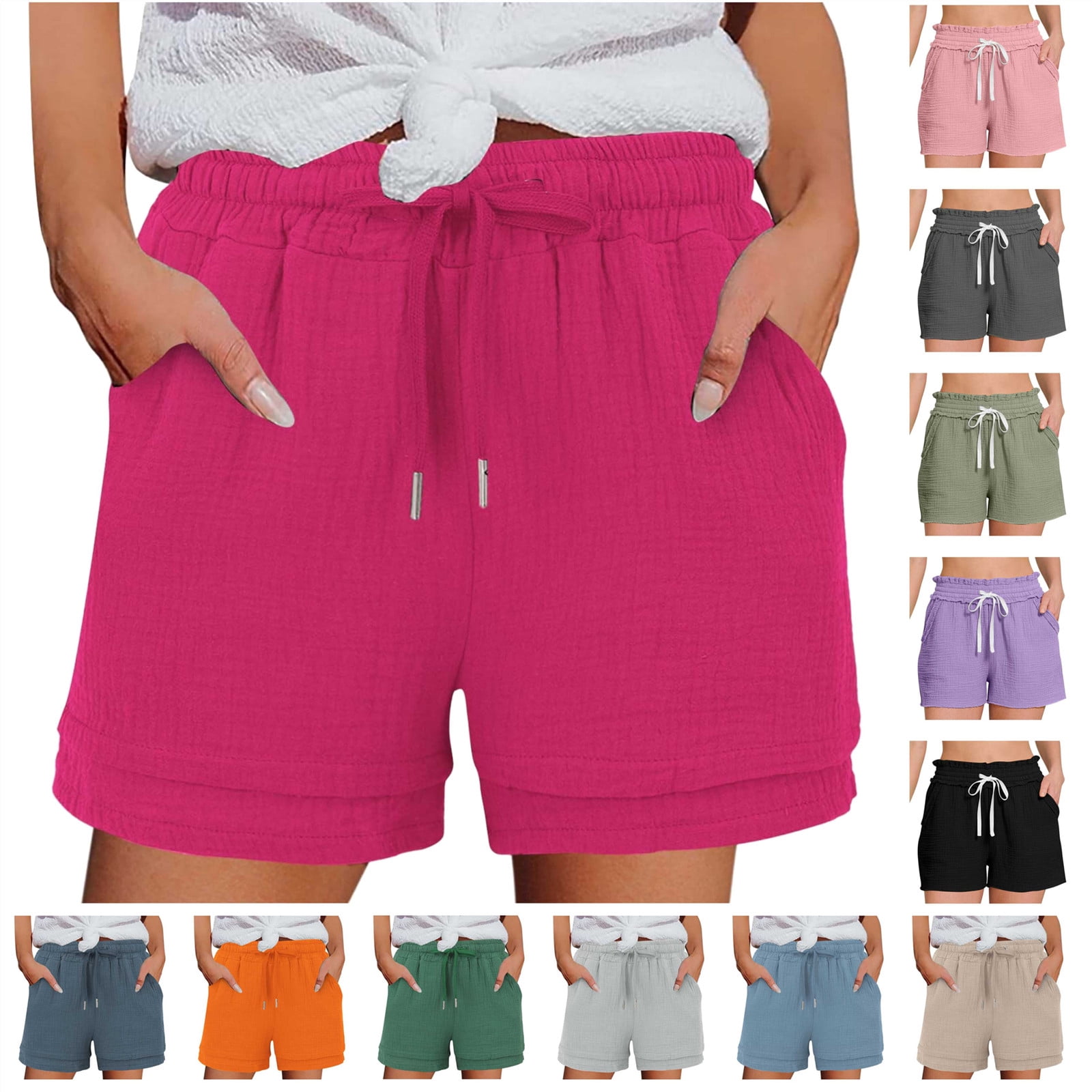 QATAINLAV Gifts for Girls! Womens Summer Muslin Linen Baggy Beach ...