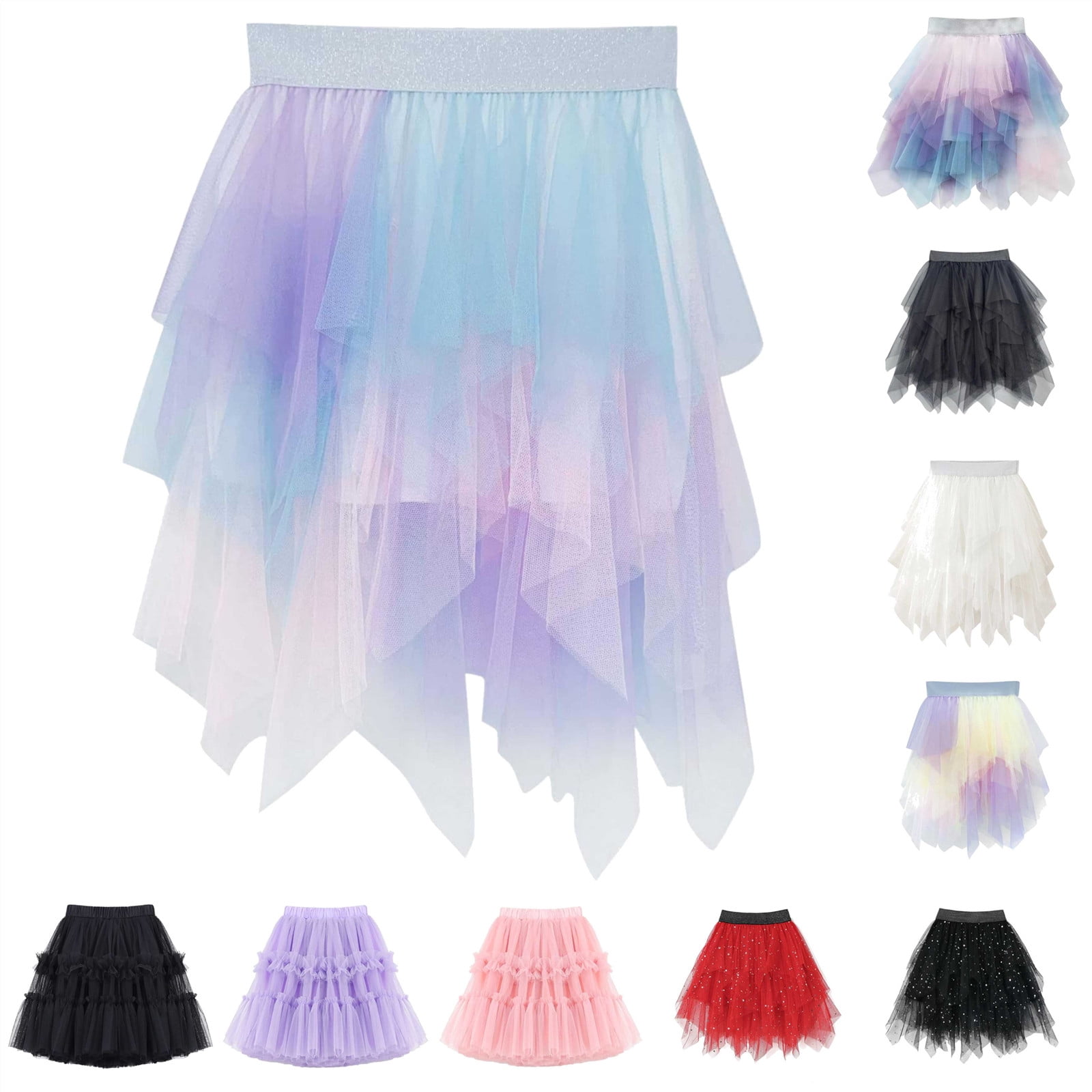 QATAINLAV Girls Tutu Skirts Layered Tulle Princess Ballet Dance Skirts ...